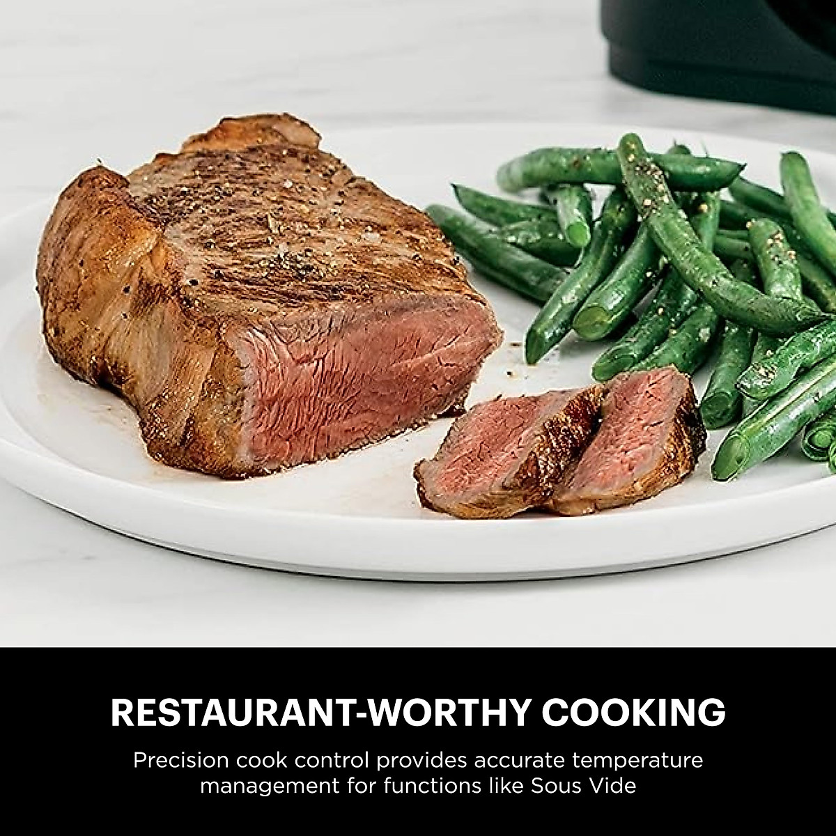 Ninja FD302 Foodi 11-in-1 Pro 6.5 qt. Pressure Cooker & Air Fryer that Steams, Slow Cooks, Sears, Sautés, Dehydrates & More, with 4.6 qt. Crisper Plate, Nesting Broil Rack & Recipe Book, Silver/Black