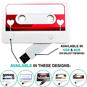 The Original MASHTAPE--Heart Balloon Design for Loved One, 8GB USB Cassette Flash Drive