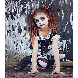 8 Pcs Halloween Faux Leather Sheets, Blood Print Leather Sheet, Bloodstain Fabric Sheets, Spider Web PU Synthetic Leather for DIY Hair Bow Earrings Halloween Craft Making 7.9 x 13 Inch