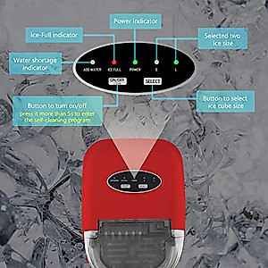 Antarctic Star Ice Maker Machine Countertop,Portable Automatic 9 Ice Cubes Ready in 8 Minutes,Makes 26 lbs of Ice per 24 Hours,Self-Clean,See-Through Lid for Home/Bar/Party (Stainless Steel)