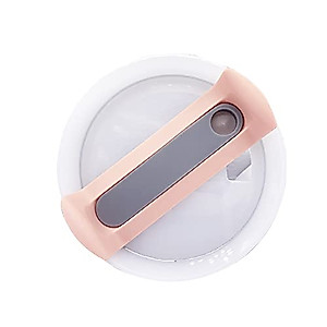 40 OZ Tumbler Lid Compatible for Stanley Quencher, 2 Pack Spill Proof Splash Resistant Stainless Steel Tumbler Covers Fit for Stanley and More Coffee (Pink-grey)