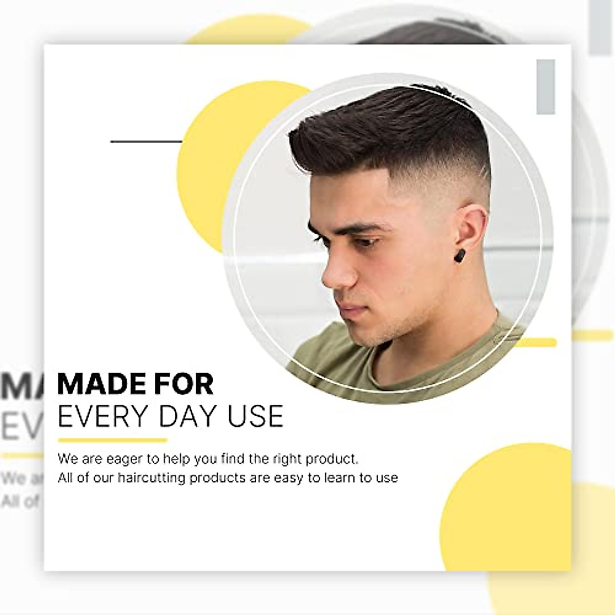 Hair Clipper Guards Professional Wahl Clipper Guards with 6 Cutting Lengths from 1.25 in & 1.5 in & 1.75 in & 2 in & 2.25 in & 2.5 in Fits Most Wahl Full Size Hair Clippers (Gray)