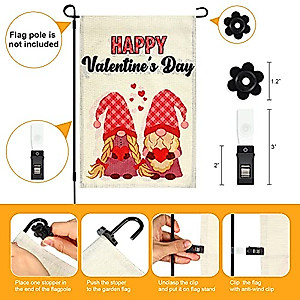 15 Pieces Seasonal Gnome Garden Flag Set Thanksgiving Day Christmas Winter Flag Double Sided Holiday Decorative Flag Welcome Yard Flag with Flag Stopper Flagpole and Clip for Holiday Decoration