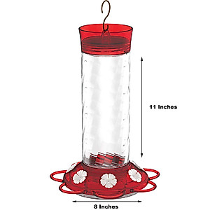 More Birds Diamond Health Hummingbird Feeders for Outdoors, Pack of 1, Red