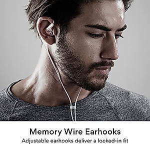 MEE audio M6 Sport Wired Earbuds, Noise Isolating In Ear Headphones, Sweatproof Earphones for Running/Gym/Workouts with Dynamic Enhanced Bass Sound, Memory Wire Earhooks, 3.5mm Jack Plug (Clear)