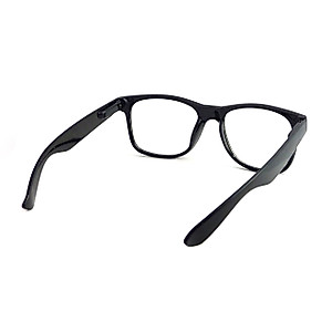 MODA Retro Nerd Geek Oversized Black Framed Spring Temple Clear Lens Eye Glasses