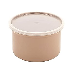 G.E.T. CR-0150-T Round Food Storage Crock w/ Lid, 1.5 Quart, Tan (Set of 12)