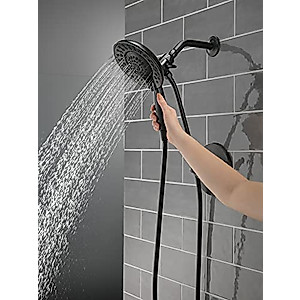 Delta Faucet Saylor 17 Series Black Shower Valve Trim Kit withIn2ition 2-in-1 Shower Head with Handheld Spray, Shower Faucet Set, Shower Head and Handle, Matte Black T17235-BL-I (Valve Not Included)