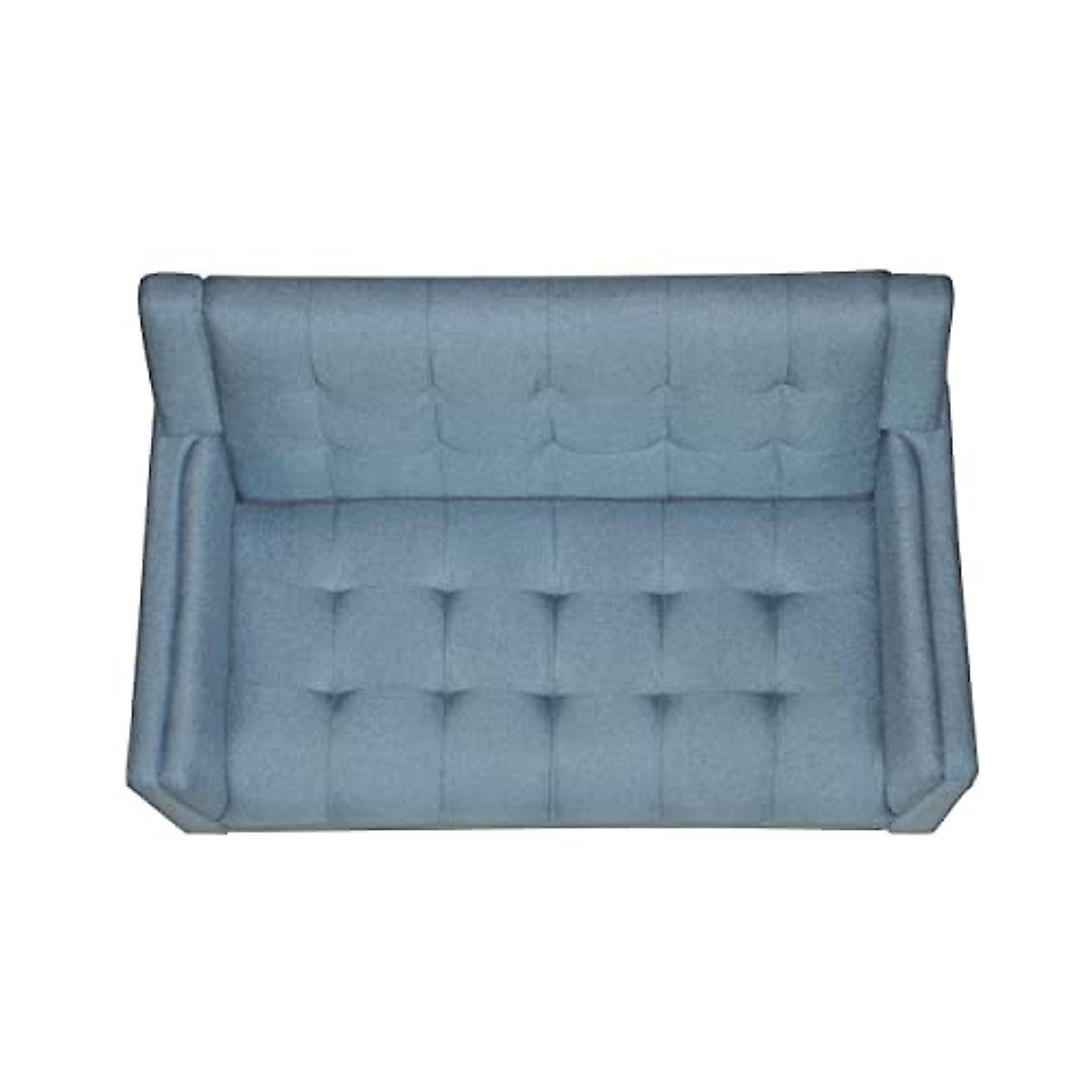 GDFStudio Christopher Knight Home Alisa Mid Century Modern Fabric Loveseat, Blue