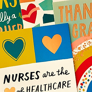 Hallmark Thank You Cards Assortment, Nurses are Superheros (16 Thank You Notes with Envelopes) for Nurses Day, Caregivers, RN, LPN, Travel Nurse, Healthcare Workers