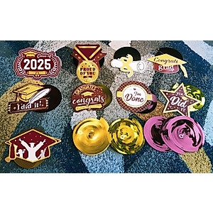 Graduation Party Decorations 2023 Maroon Gold FSU Graduation Graduation Party Supplies Accessories Burgundy Gold Hanging Swirls 15pcs Class of 2023 Maroon Gold for Background Ceiling Home Classroom Graduation Decorations