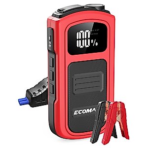 ECOMAX ECA80 Jump Starter, Car Battery Jump Starter, 1500A Peak 15000mAh Portable Car Jump Starter Battery Pack (7L Gas/5L Diesel) with USB/Type-C Quick Charging, LCD Display and LED Light