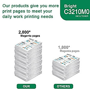 1 Pack Magenta C3224 C3210M0 Toner Cartridge: Compatible Replacement for LEXC3210M0 C3210M0 for MC3224adwe MC3224i MC3326adwe MC3426i MC3224dwe MC3326i MC3426adw C3326dw C3426dw Printer