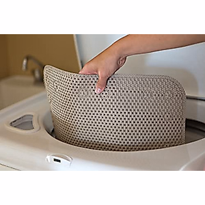 Clorox by Duck Brand Cushioned Foam Bathtub Mat, Non Slip Bath Mat with Suction Cups For Comfort and Safety, 17" x 36", Taupe