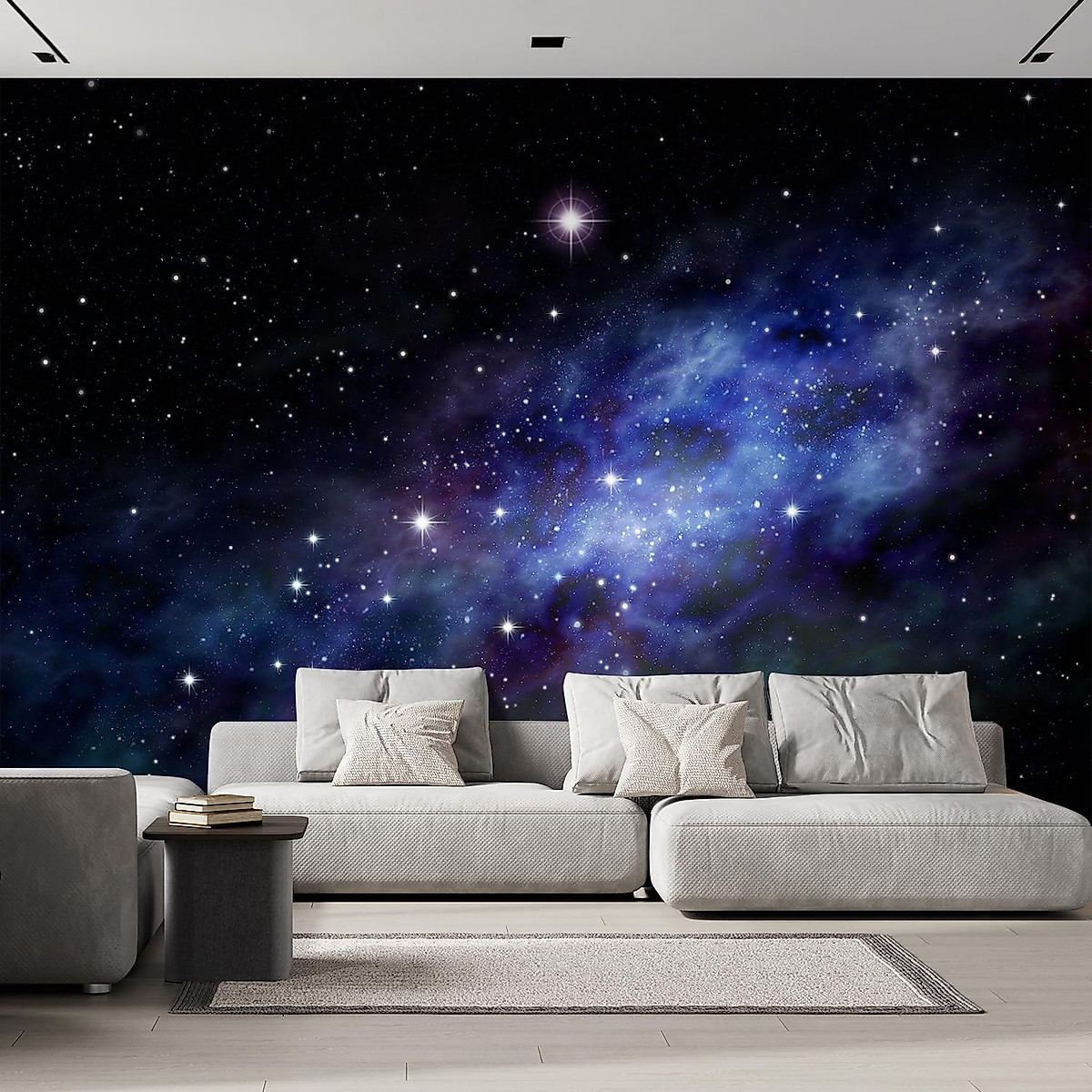 wall26 - Imaginary Background of deep Space and Star Field - Removable Wall Mural Self-Adhesive Large Wallpaper - 100x144 inches