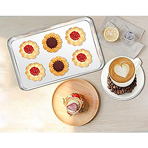 Baking Sheet, Yododo Stainless Steel Baking Pans Tray Cookie Sheet Toaster Oven Tray Pan Cookie Pan, Non Toxic & Healthy, Superior Mirror Finish & Rust Free, Easy Clean & Dishwasher Safe - 23½ inch