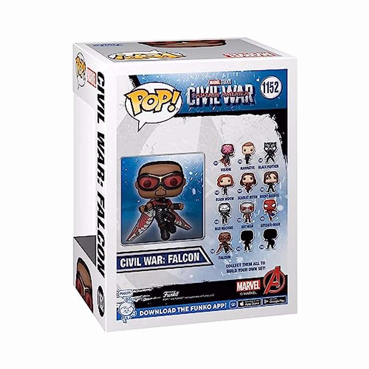 Funko Pop Marvel: Captain America: Civil War Build A Scene - Falcon Figure 10 of 12 - Amazon Exclusive - Collectable Vinyl Figure - Gift Idea - Official Merchandise - Toys for Kids & Adults