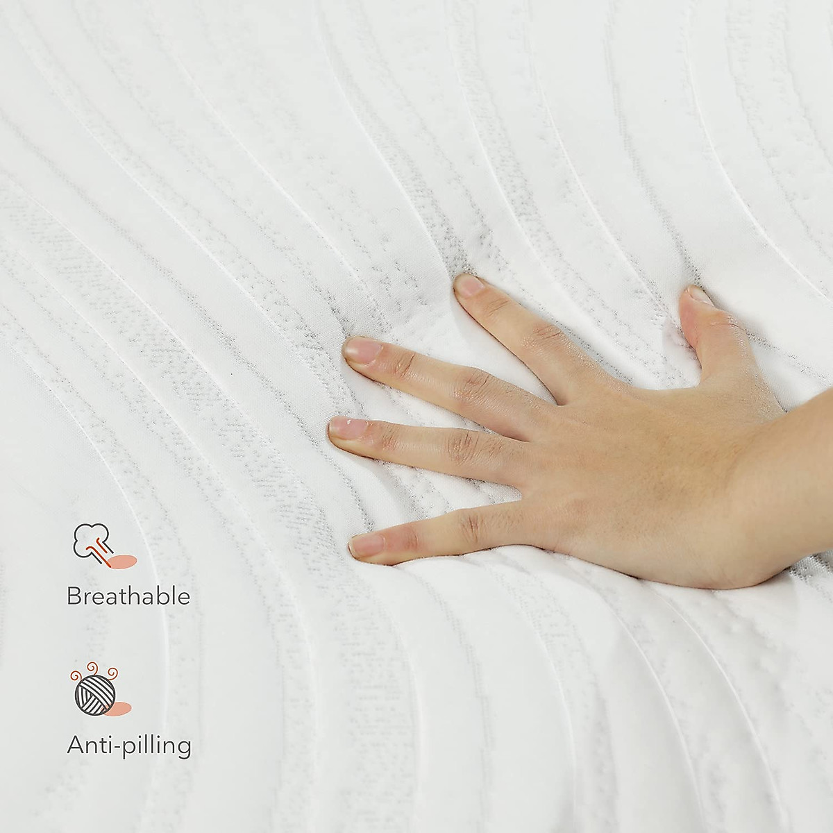 Full Size Mattress, Sweetnight 12” Hybrid Mattress with Gel Memory Foam & Pocket Innerspring for Cool Sleep & Edge Support, Bed Mattress with Moisture Wicking Adaptive Cover, Medium Firm, Full Size