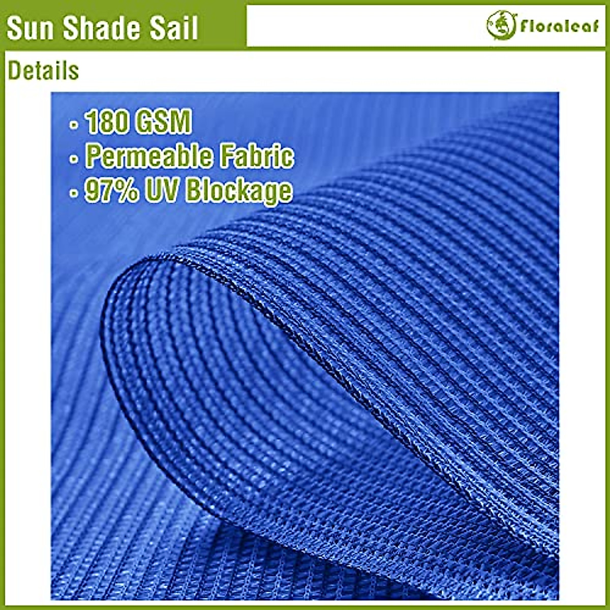 FLORALEAF 12'x12'x12' Sun Shade Sail Triangle Canopy UV Block Sun Shade for Outdoor Patio Garden Backyard Awning