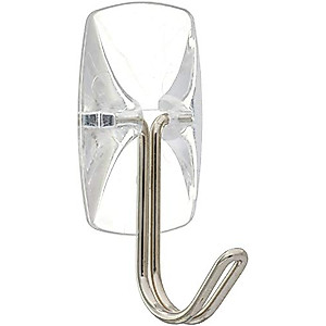 Command Small Clear Wire Hooks with Clear Strips, 3 ea