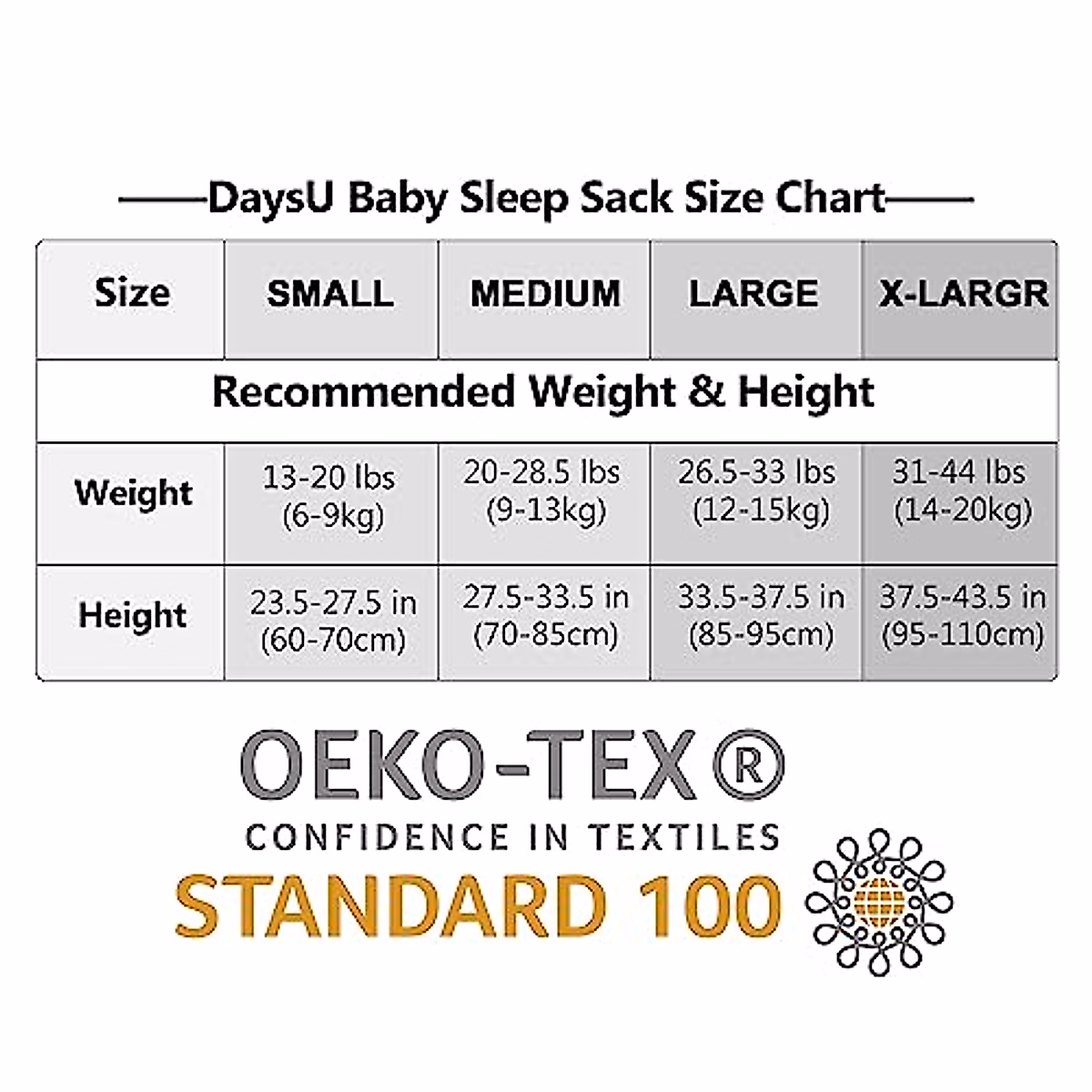 DaysU Cotton Baby Wearable Blanket, Sleeveless Baby Sleep Sack with One-Way Zipper, Embroidered and Printed Baby Wearable Blanket for Newborn Baby Unisex 18-24 Months, 2-Pack, Grey Bear