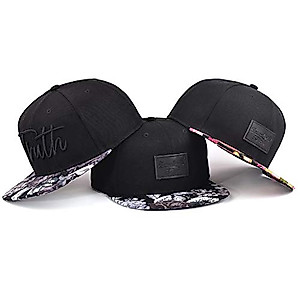 Bloomouflage Snapback Hat Floral Black Patch