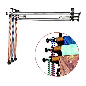 NEEWER Photography 3 Roller Wall Mounting Manual Background Support System with 2 x Tri Fold Hook, 6 x Expand Bar, 3 x Chain, Load Capacity per Roller: 22lb/10kg