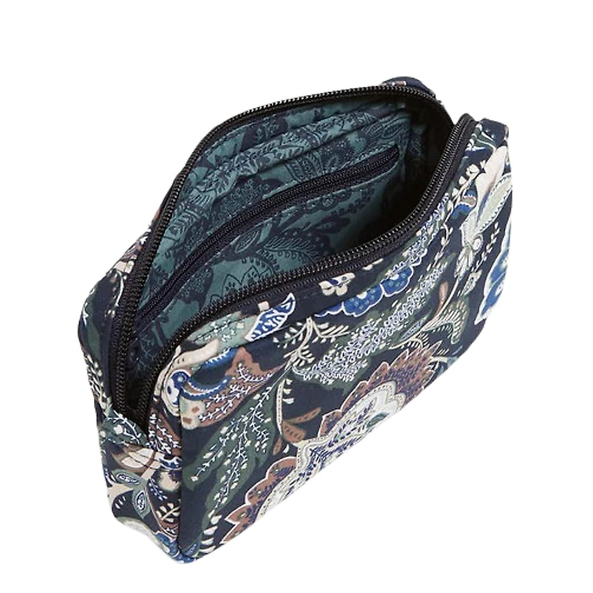 Vera Bradley Cotton RFID Convertible Pouch Crossbody in Java Navy Camo