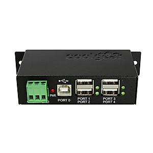 4-Port Industrial USB 2.0 Powered Variable Voltage Input