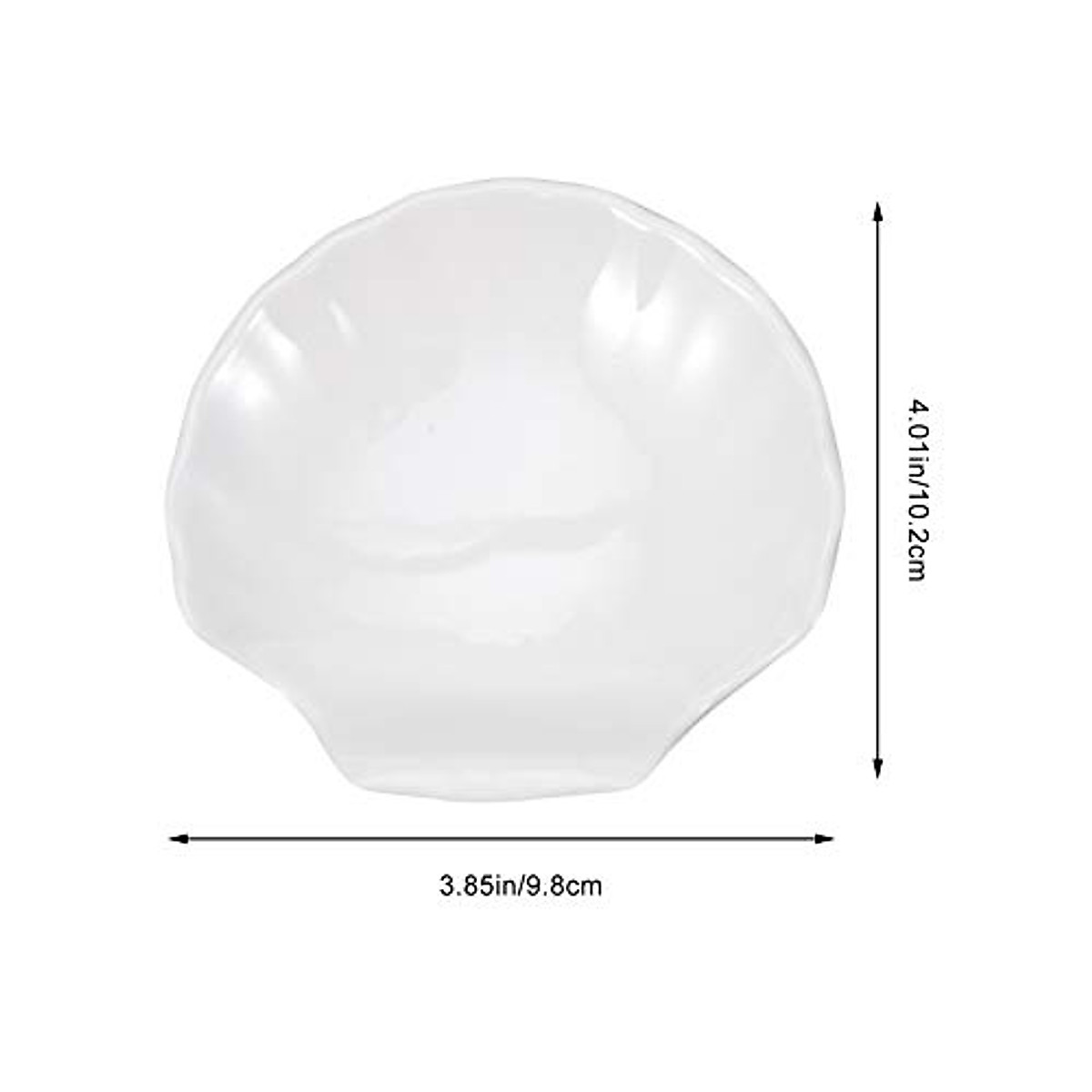 Hemoton Serving Tray Round 6pcs Melamine Seasoning Dish Mini Shell Shape Sushi Soy Dipping Bowl Appetizer Plates Serving Saucers Small Tea Bag Holder for Kitchen Home Accessory Tray