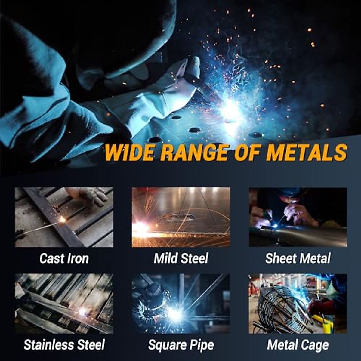 DEKOPRO TIG Welder 200A High Frequency 110/ 220V Dual Voltage Welder Machine, TIG/Stick/Arc 2 in 1 Welding Machine