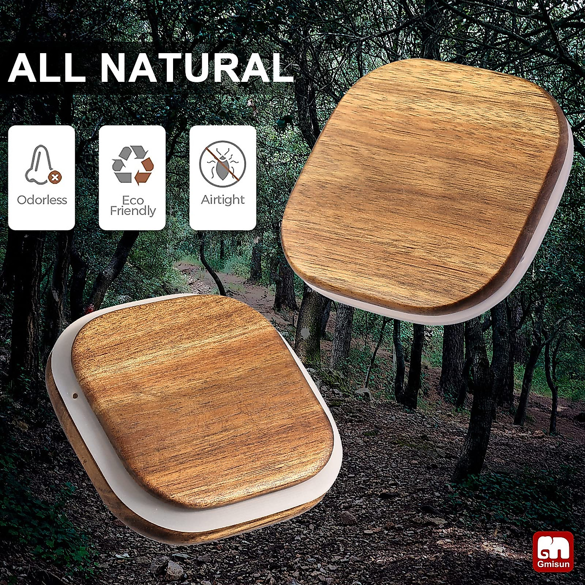 GMISUN Airtight Glass Storage Canister with Lid, 50oz Clear Glass Food Containers with Bamboo Lids, Square Kitchen Pantry Food Canister Jars for Pasta Coffee Beans Flour Cereal, 3 Pack