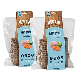 Mon Ami Chicken Meat Sticks for Dogs with Farm Fresh Vegetables (28 Oz) – Human Grade Dog Treats with Superfoods - Training Treats for Dogs - Healthy Dog Treats for Small, Medium and Large Dogs