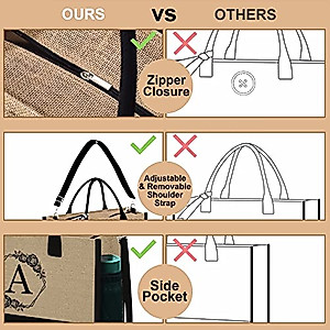 YOOLIFE Personalized Birthday Gifts for Women, Travel Beach Tote Bag with Zipper, Thank You Gift Friends Female Teacher Bridesmaid Mothers Day Gifts for Wife Girlfriend Mom Daughter Grandma M