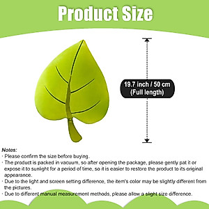zhidiloveyou Leaf Pillow Plush Stuffed Plant Shaped Decorative Cushion Cute 3D Leaf Toy 19.7"
