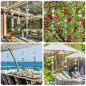 Bird Deterrents for Outside, Reflective 3D Stainless Steel Wind Spinners, Garden Decor, Bird Scare Devices to Keep Woodpeckers, Pigeons Away from Your House, Patio, Orchards