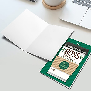 Ogeby Funny Boss’s Day Card Gifts for Boss Women Men, Cute Boss Day Card for Him Her, Boss Birthday Card Gifts, Boss Appreciation Card from Employee Staff