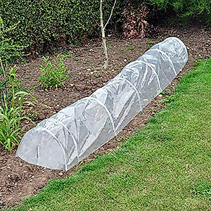 EWONICE Farm Clear Greenhouse Plastic Film Sheeting Cover, 6 mil UV Resistant Polyethylene Film, Hoop House Garden Green House Plant Cover Sheeting (6.5 ft x 19.7 ft)