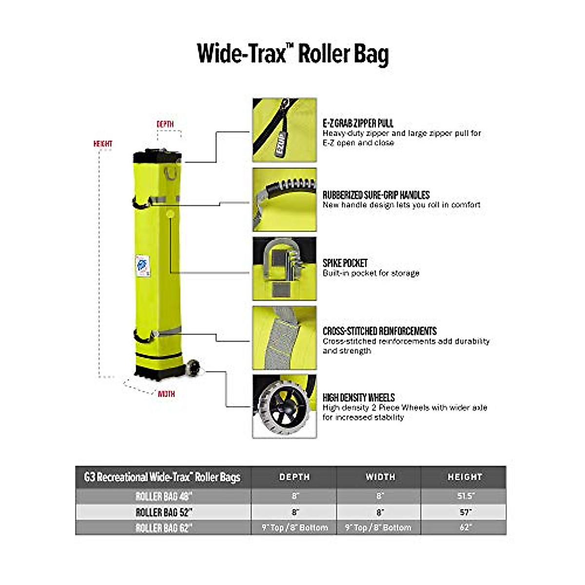 E-Z UP Pyramid Instant Shelter Canopy, 10' x 10' with Wide-Trax Roller Bag & 4 Piece Spike Set, Royal Blue