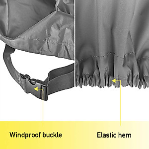 STARTWO Air Conditioner Cover Heavy Duty Waterproof Durable for Outdoor Elastic Bottom for Secure Fit Year Around Protection -Gray W34inD34inH31in