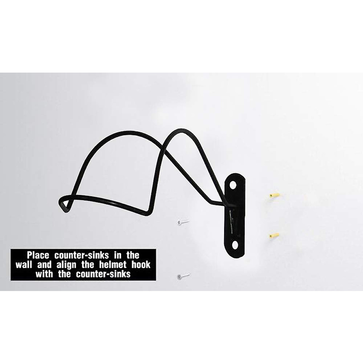 Strong Iron Rack for Electronic Helmet Wall Mounted | Helmet Storage Display | Helmet Collection Wall Hanger Stand | No Helmet