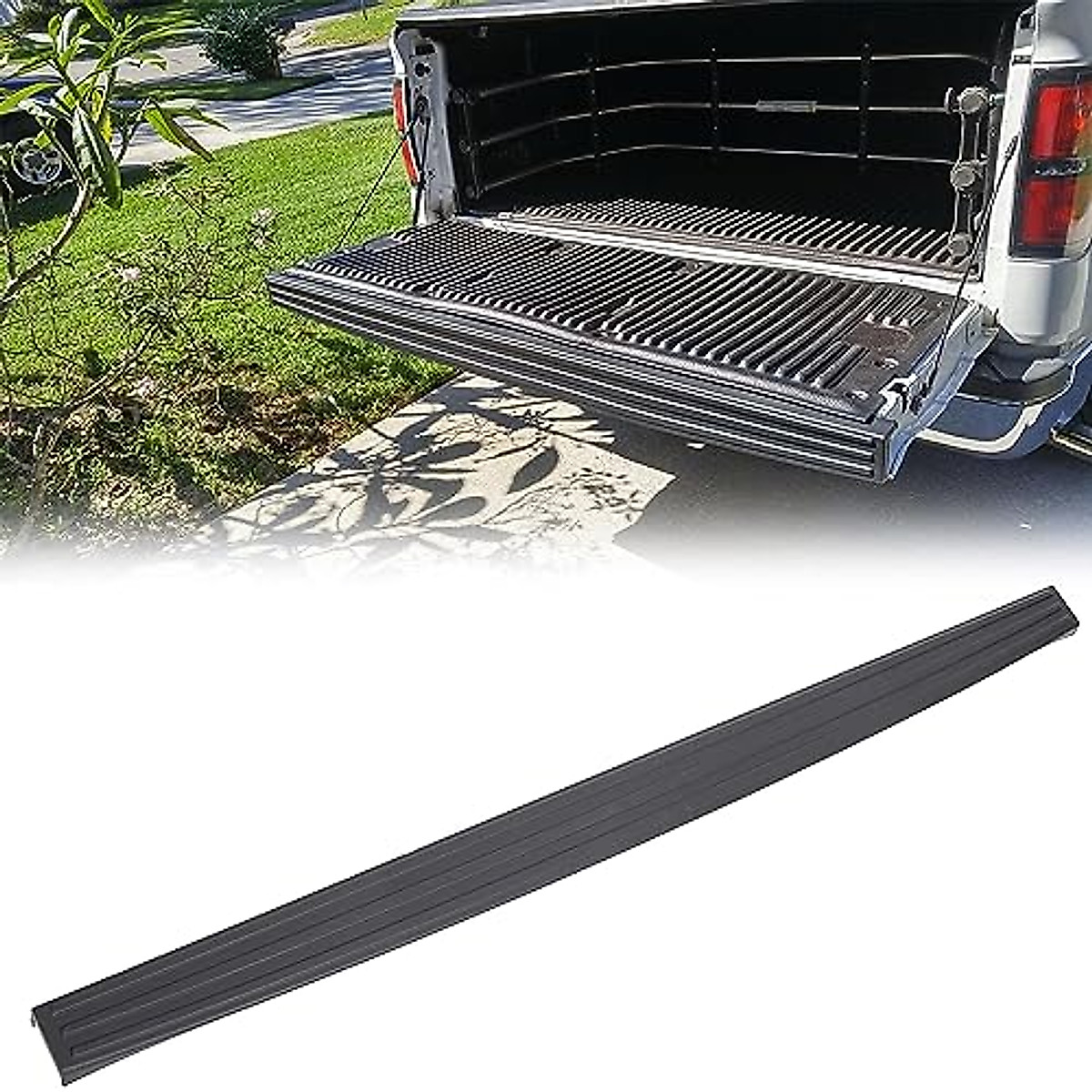 ECOTRIC FO1904107 Rear Trunk Top Protector Cover Tailgate Moulding Cap Black Compatible with 2009-2014 Ford F150 F-150