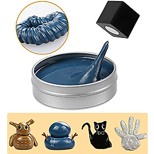 JAYEE Blue Magnetic Slime Putty, Magic Slime Hand Soft Putty with Upgraded Bigger Magnet Fidget Game Stress Relief Thinking Educational Toy Christmas Birthday Gifts for Boys Girls Adults(Blue)