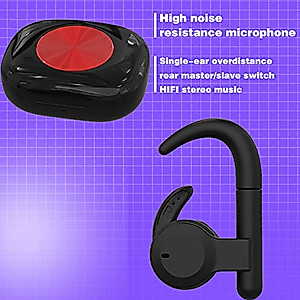 Horn-On-Ear 5.3 Sports Bluetooth Headset - Wireless Earphones Waterproof, Noise-Reducing Headphones, Talkable, Hall-Switch, Stereo Suitable for Sports/Games