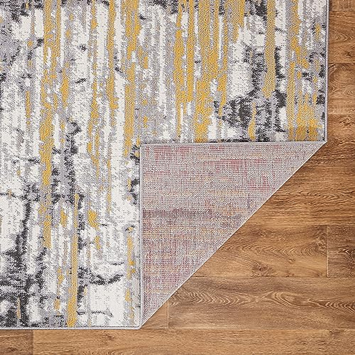 Rugshop Darwin Vintage Abstract Modern Area Rug 7'10" x 10' Yellow
