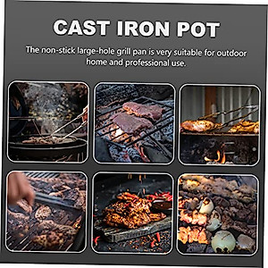 Camping Hanging Pot 2pcs Cast Iron Pan Korean Pots for Cooking Korean Hot Pot Sukiyaki Pot Asian Chinese Wok Camping Pot Cookware Hot Pot Cast Iron Pot High Temperature Pot Asia