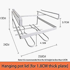 DRNKS Pot Cover Rack Spoon Rack Shelf Storage Box Storage Rack Bracket Spoon Rack Kitchen Tools Suitable for Kitchen