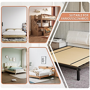Imperius Foldable Box Spring, Bunkie Board, Bed Support Slats, Bed Boards for Under, Full 60 x 48 in
