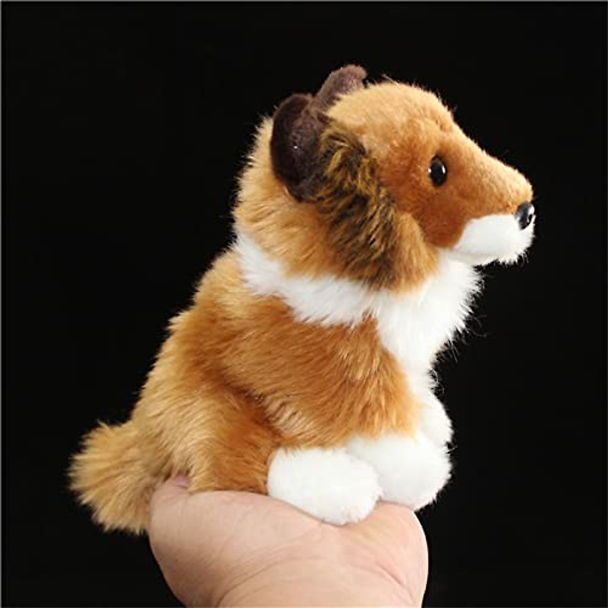 Whrigud Cute Shetland Dog Stuffed Animal Plush Pillow Toy 7'' Kawaii Shetland Sheepdog Plush Stuffed Border Collie Puppy Pillow Plushies Toys for Kids Gifts Home Decor
