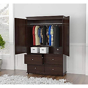 Inval America Wood Armoire Audio/Video Combo, Espresso-wengue